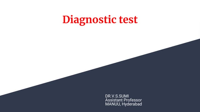 Diagnostic test | PPTX