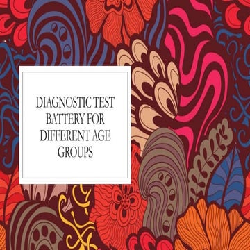 Diagnostic test battery in audiology for different age groups | PPTX