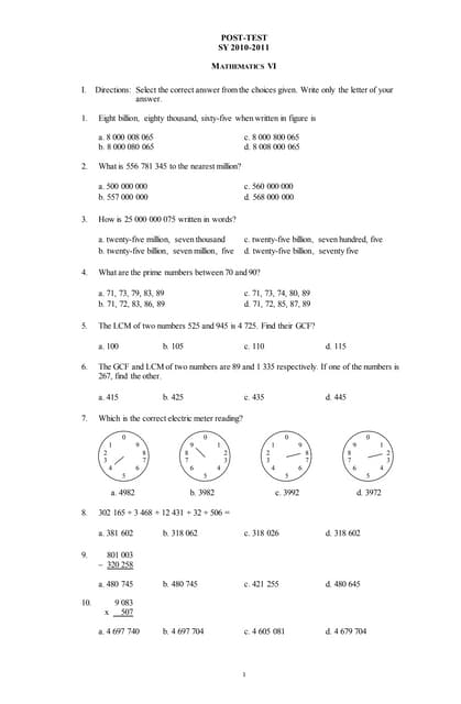 Grade 2 Math MTAP Reviewer | PDF