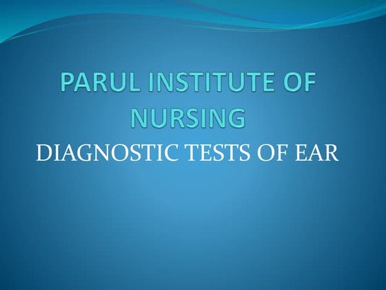 Ear assessment | PPT