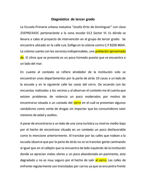 Ejemplo de informe pedagógico | PDF