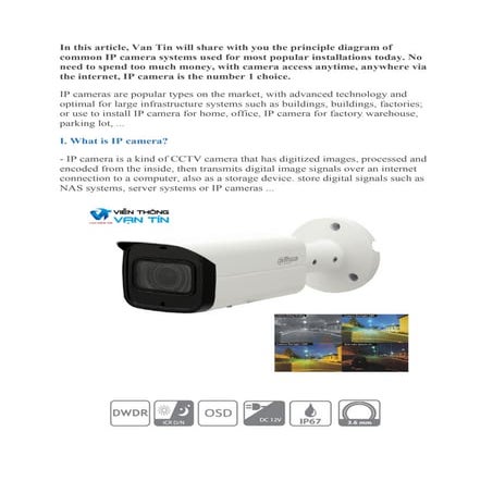Diagram of ip camera system most used today | PDF