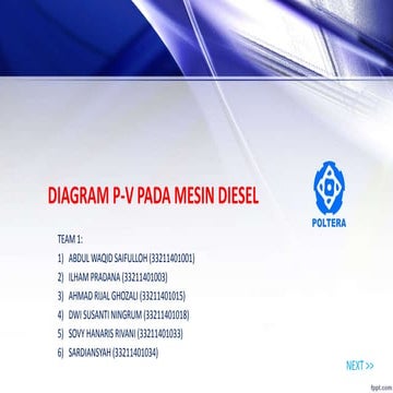 Diagram p v pada mesin diesel | PPTX