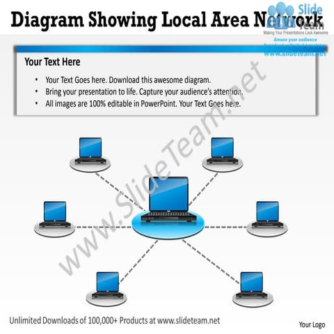 Diagram showing local area network powerpoint templates 0712 | PDF