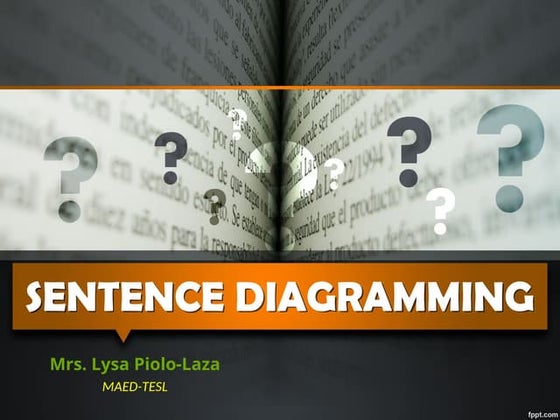 Diagramming Sentences Subject Verb | PPT
