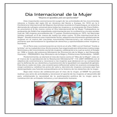 Dia internacional de la mujer mapa | DOCX