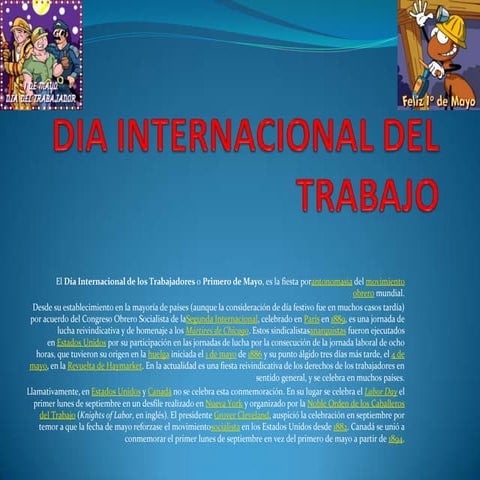 Dia internacional del trabajo 2 | PPTX