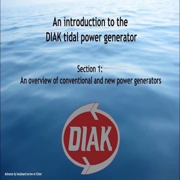 Introduction to Diak tidal power generator | PDF