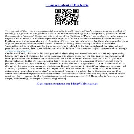 Dialectic Essay Pdf