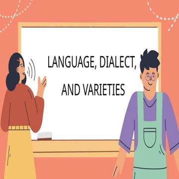 Dialectology ( a study about language ) | PPTX