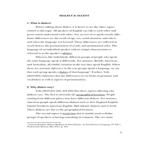 Dialects & Accents | PDF