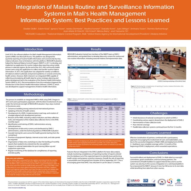 Integration of Malaria Routine and Surveillance Information Systems in ...