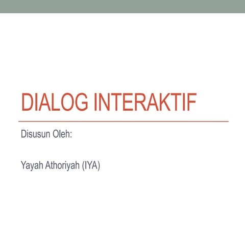 Dialog interaktif | PPTX