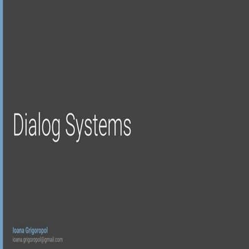 Dialog systems | PPT