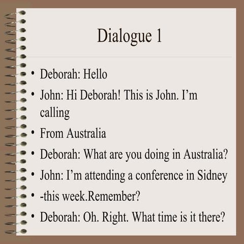 Dialogue 1 | PPT