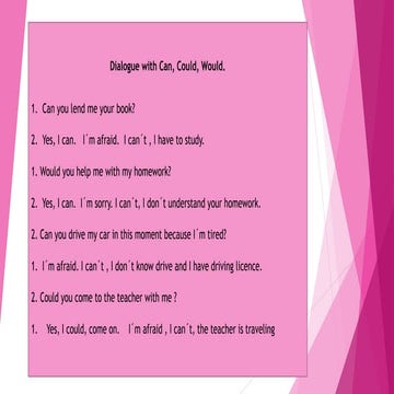 Dialogue can and could | PPT