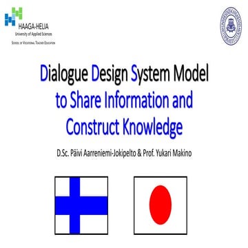 Dialogue design system to share information and construct knowledge | PPT