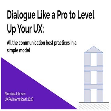 UXPA 2023: Dialogue Like a Pro to Level Up Your UX | PPT
