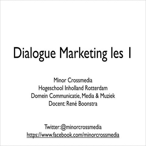 Dialogue marketing les 1 | PDF | Marketing and Advertising | Business
