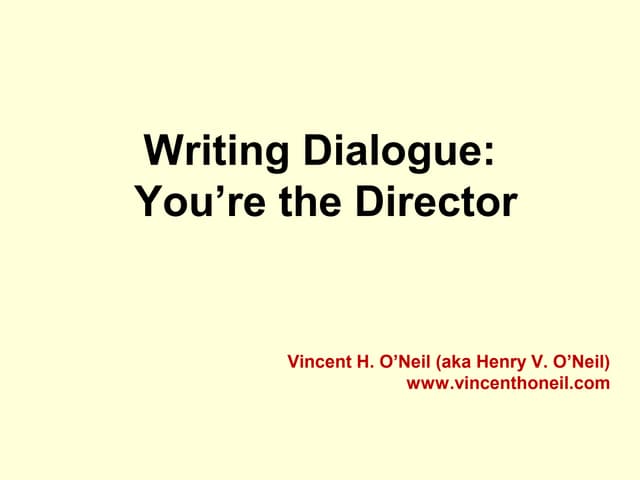 CREATIVE WRITING: Dialogue ppt | PPTX