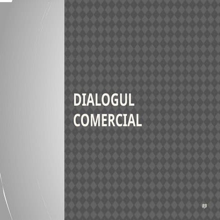 Dialogul comercial | PPT