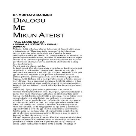 Dialogu me mikun ateist | DOCX