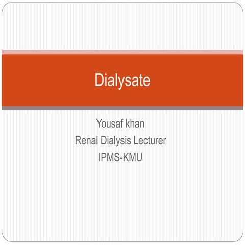 Dialysate | PPTX