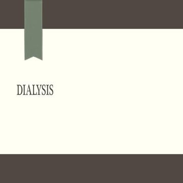 Dialysis | PPTX
