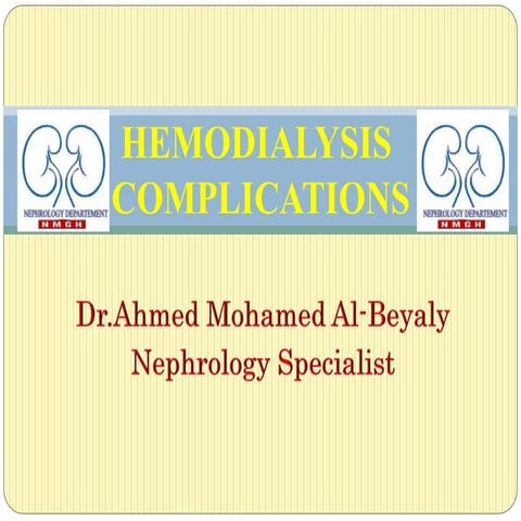 Dialysis complications dr A elbeally | PPTX