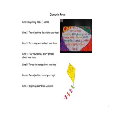Diamante Poem | PPT