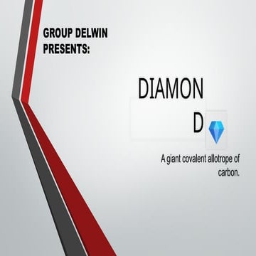 DIAMOND.pptx group work from igcse chemistry | PPT