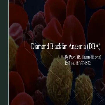 Diamond Blackfan anaemia .pptx