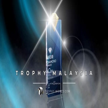 Diamond Blue Crystal Trophies at Trophy-World Malaysia | Custom ...