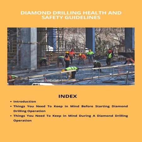 Diamond drilling health and safety guidelines | PDF