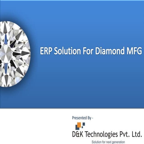 Diamond erp solution | PPTX