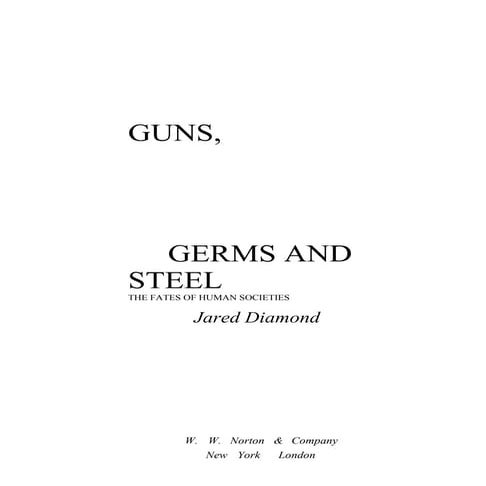 Diamond guns germs and steel | PDF
