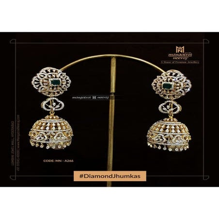 Diamond Jumka With Changeable stones | PDF