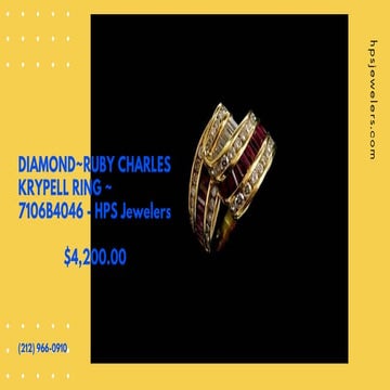 DIAMOND~RUBY CHARLES KRYPELL RING ~ 7106B4046 - HPS Jewelers | PPT