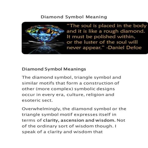 Diamond symbol meaning | DOCX
