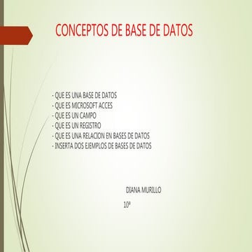 conceptos de base de datos | PPTX