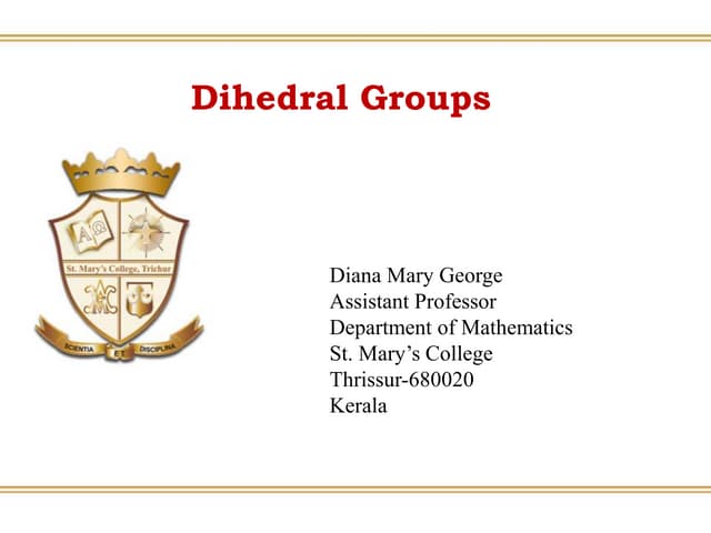 Mathematics-Dihedral Groups | PPT Mathematics-Dihedral Groups | PPT