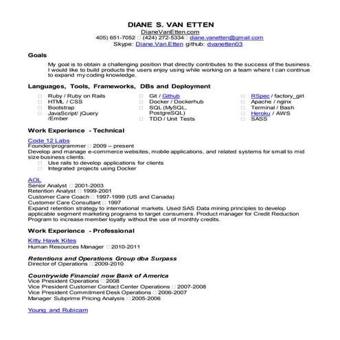 Diane Van Etten_resume_2016 | DOCX