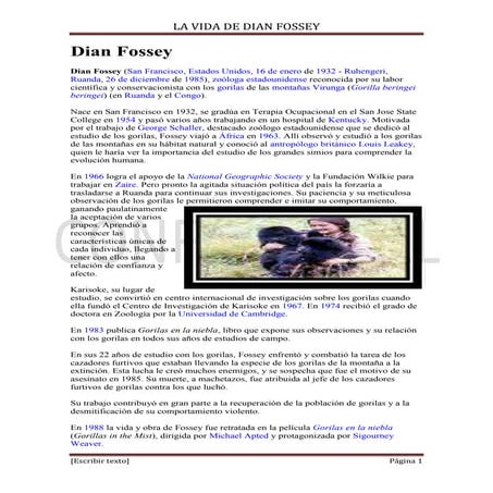 Dian Fossey | DOCX