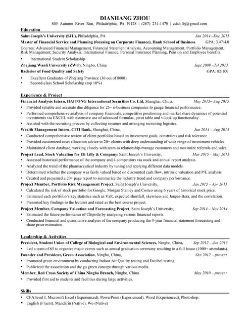 Bauer resume | PDF