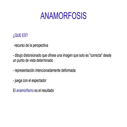 Anamorfosis | PPT