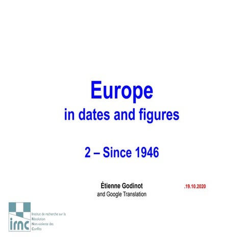 Europe in dates and figures. — 02. Since 1946 | PPT