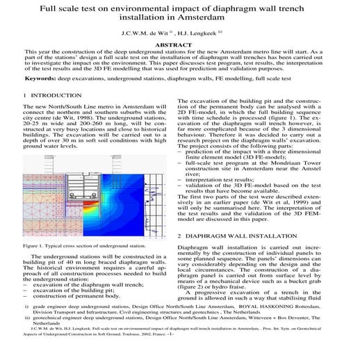 Diaphragmwall test | PDF