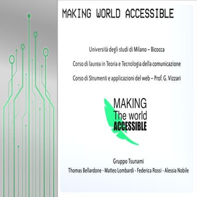 Making World Accessible - Valutazione | PPT