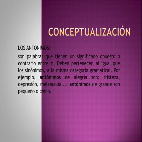Antónimos y sinónimos | PPT