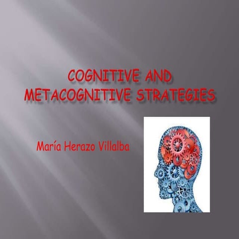 Cognitive and metacognitive strategies | PPTX